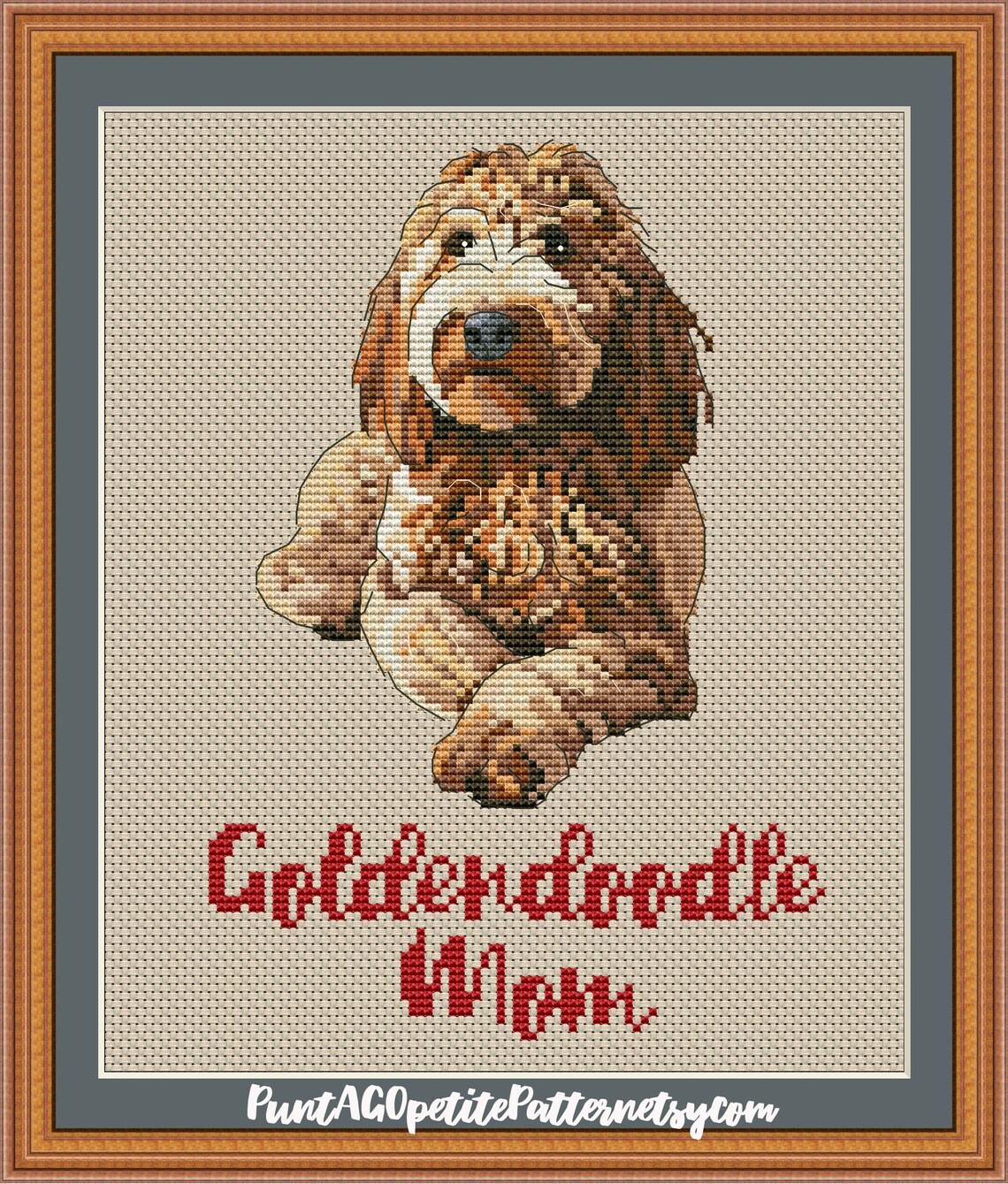 Goldendoodle Mom Cross Stitch Pdf Pattern - Etsy