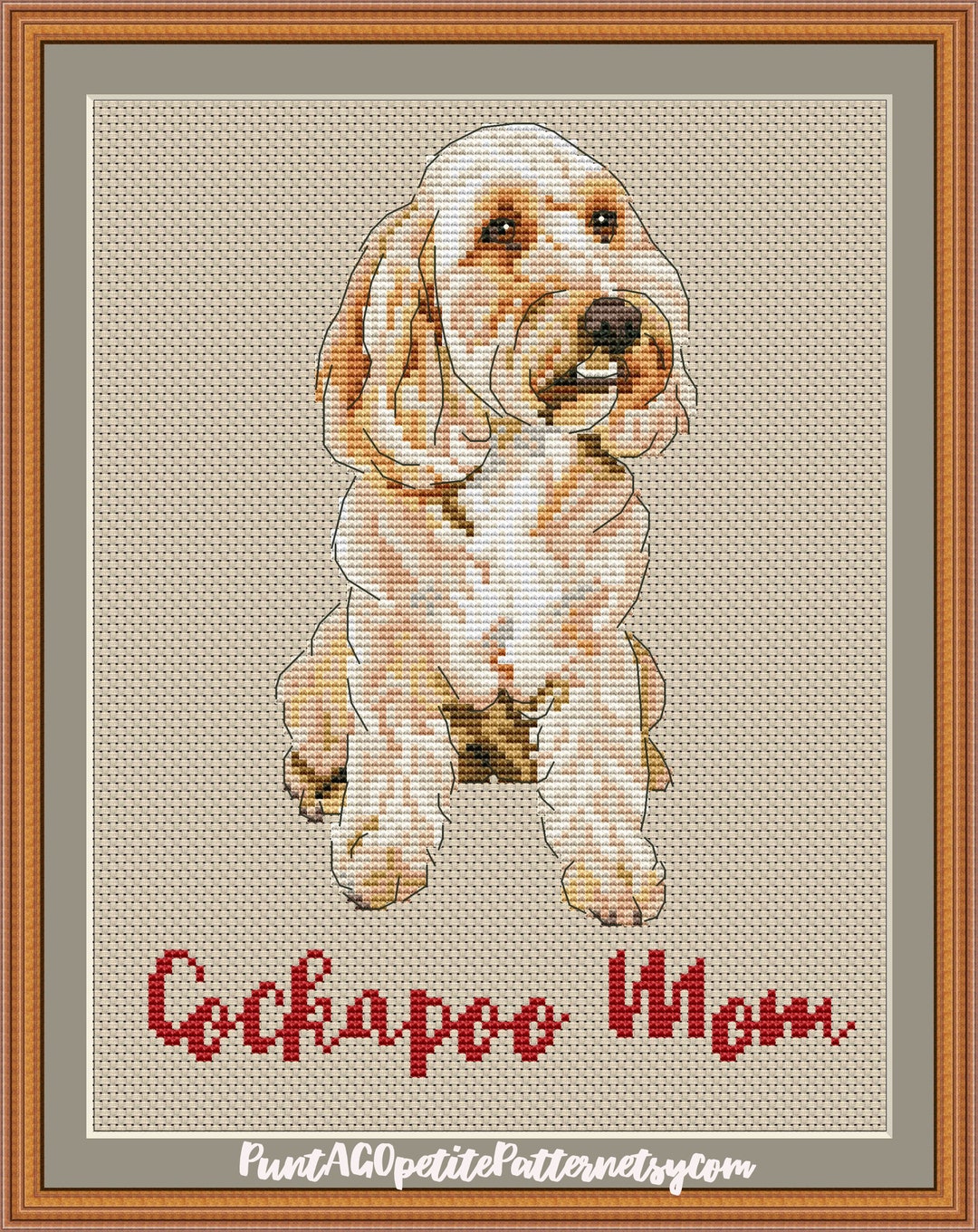 Cockapoo Mom Cross Stitch Pdf Pattern - Etsy