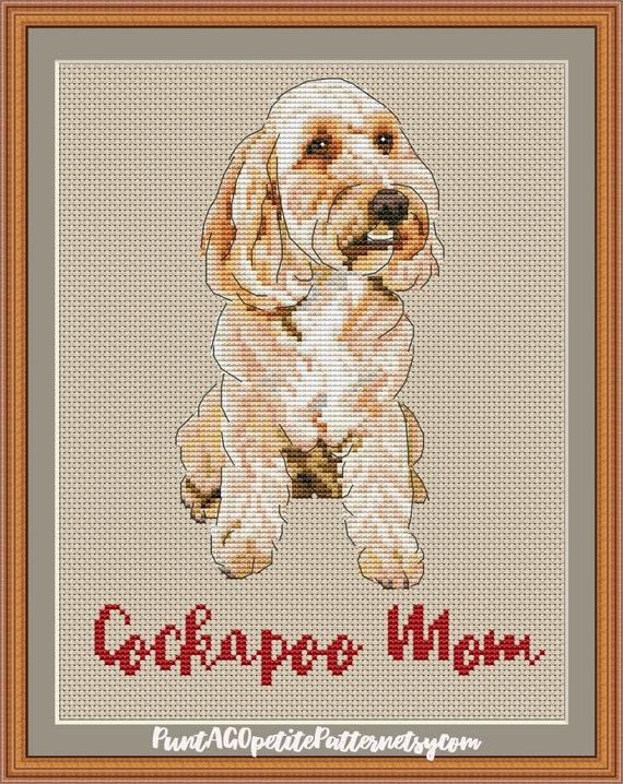 Cockapoo Mom Cross Stitch Pdf Pattern | Etsy