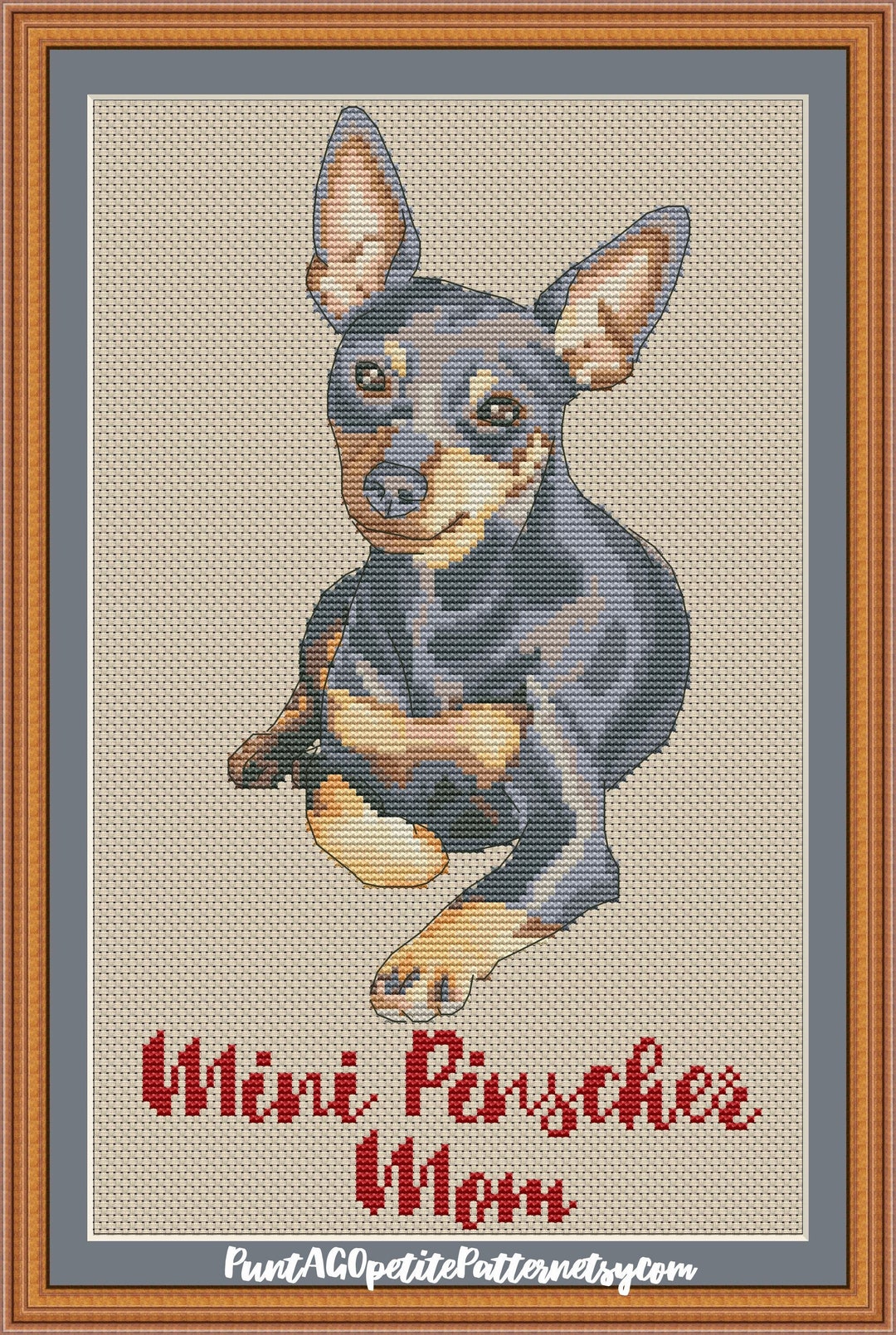 Miniature Pinscher Mom Cross Stitch Pdf Pattern - Etsy
