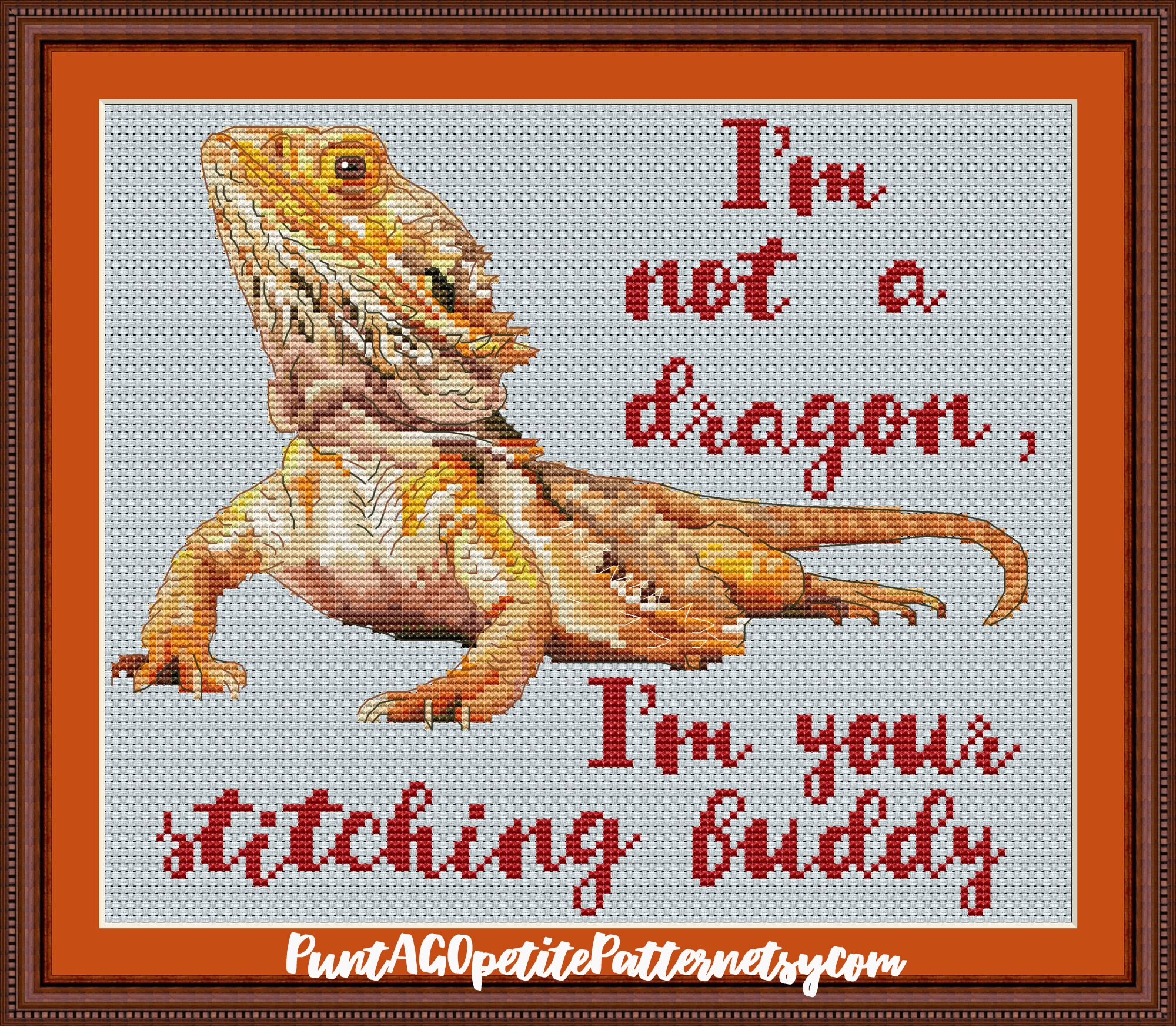 Bearded Dragon Cross Stitch Pdf Pattern - Etsy