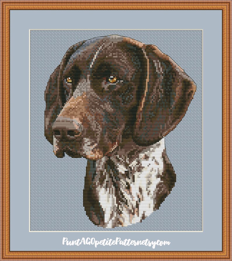 German Shorthaired Pointer Christmas Stocking Cross Stitch Pdf Pattern ...