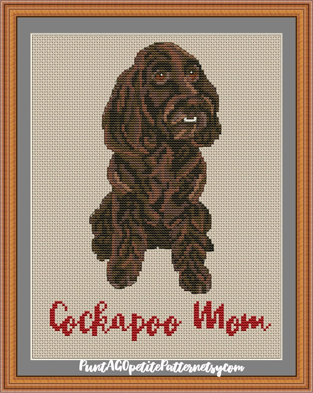 Cockapoo Mom Cross Stitch Pdf Pattern - Etsy