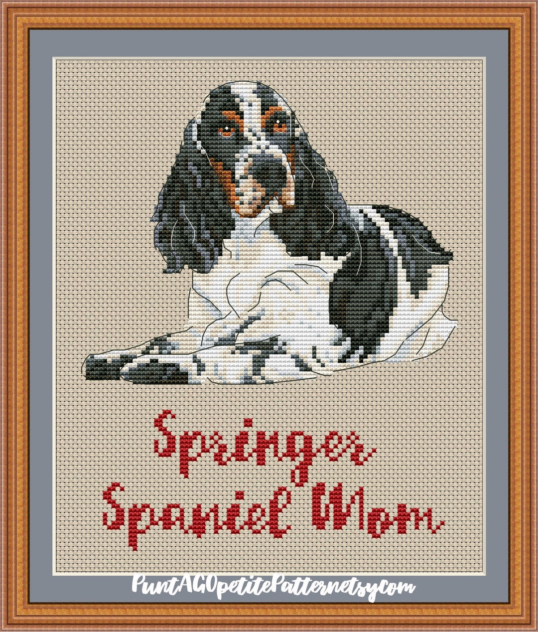 Springer Spaniel Mom Cross Stitch Pdf Pattern - Etsy