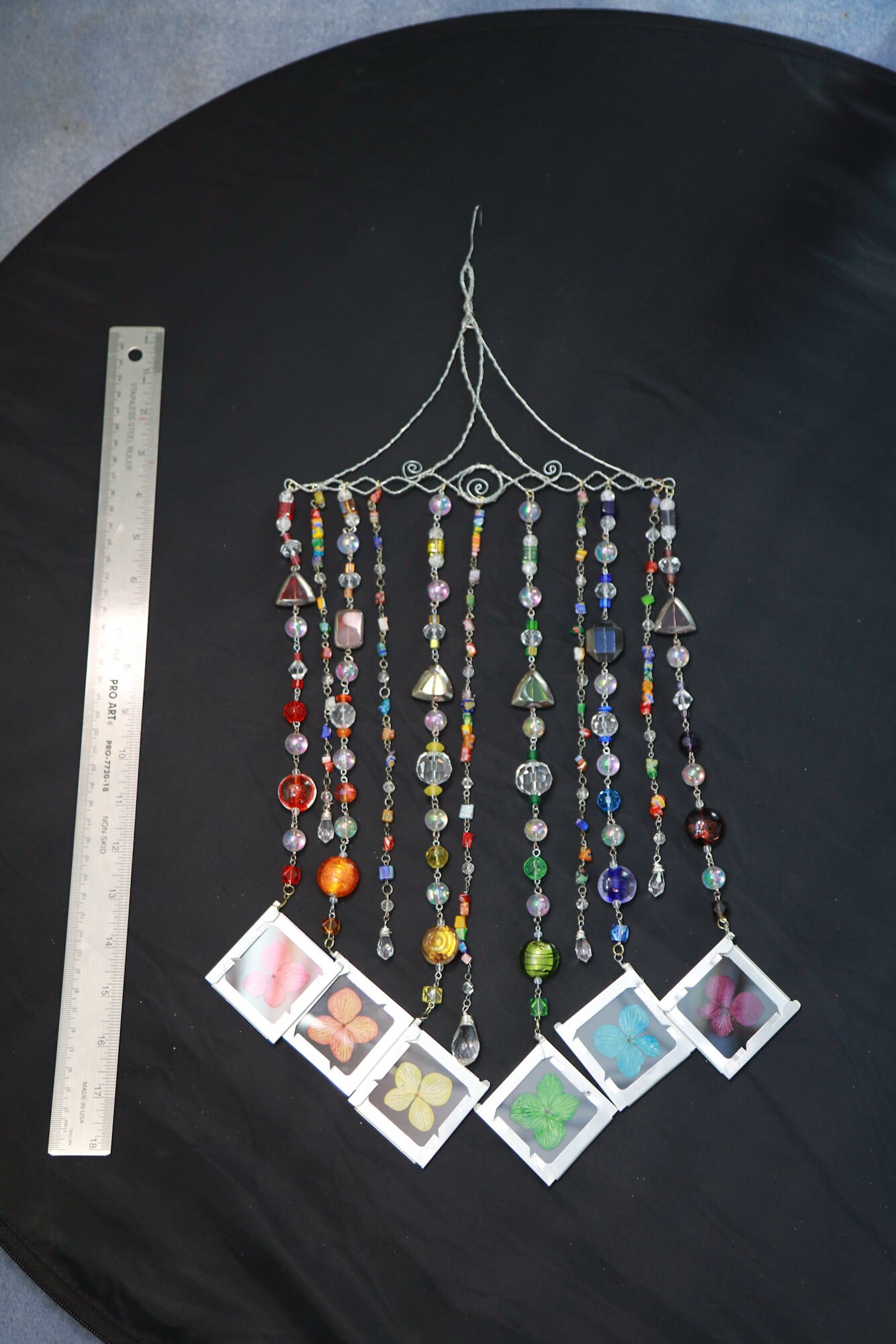 Hand Crafted Rainbow Pressed Flower Sum Catcher - Etsy