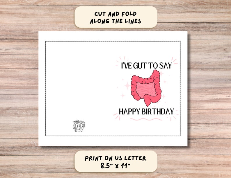 I've Gut to Say Happy Birthday Printable Card Instant Download ...