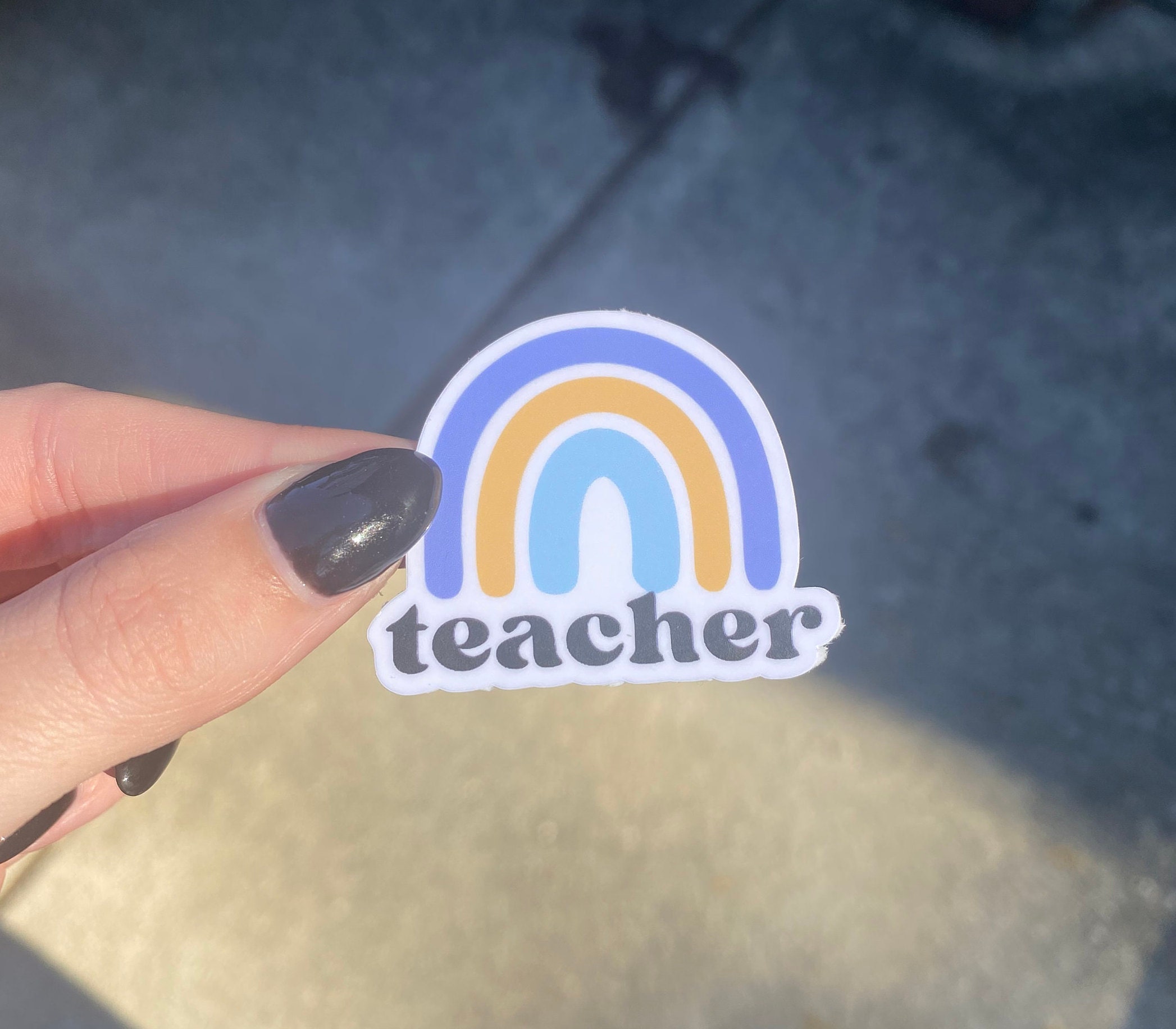 Teacher Sticker | Gift for Teacher Sticker | Rainbow, Teaching, Teacher ...