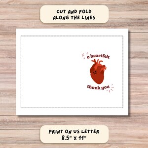 Heartfelt Thank You Card Heart Greeting Card Thank You Friend Wife ...