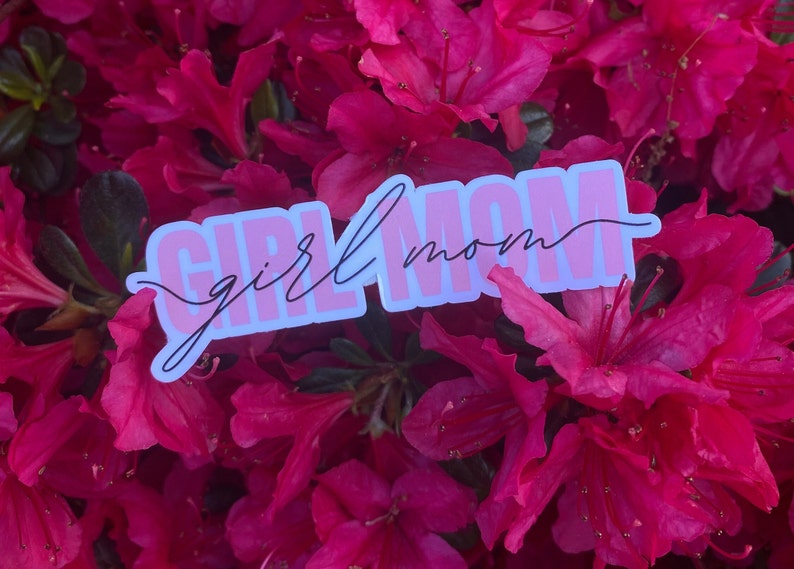 Girl Mom Sticker Vinyl Mom Sticker Cute Girl Mom, Mama, Mommy Sticker ...