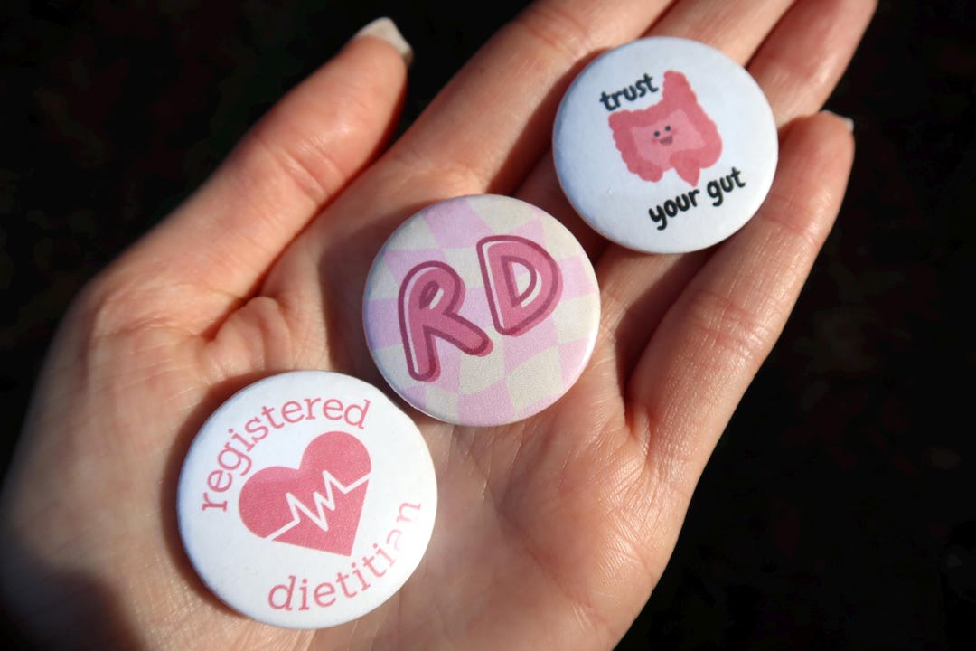 Registered Dietitian 3-pin Set – RD Gifts, Nutrition-inspired Badge ...