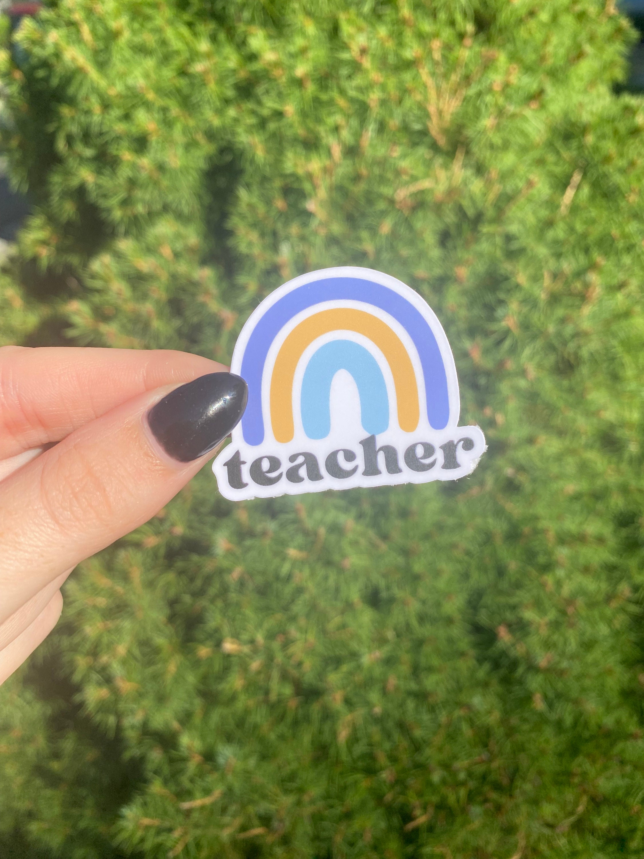 Teacher Sticker | Gift for Teacher Sticker | Rainbow, Teaching, Teacher ...