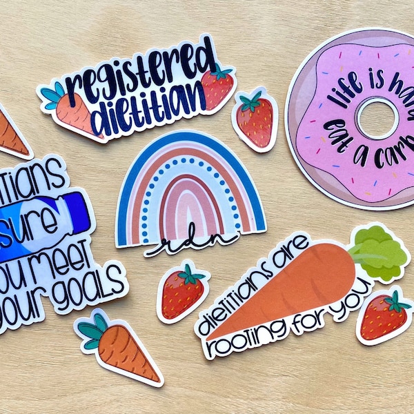 Dietitian Stickers Pack - Etsy