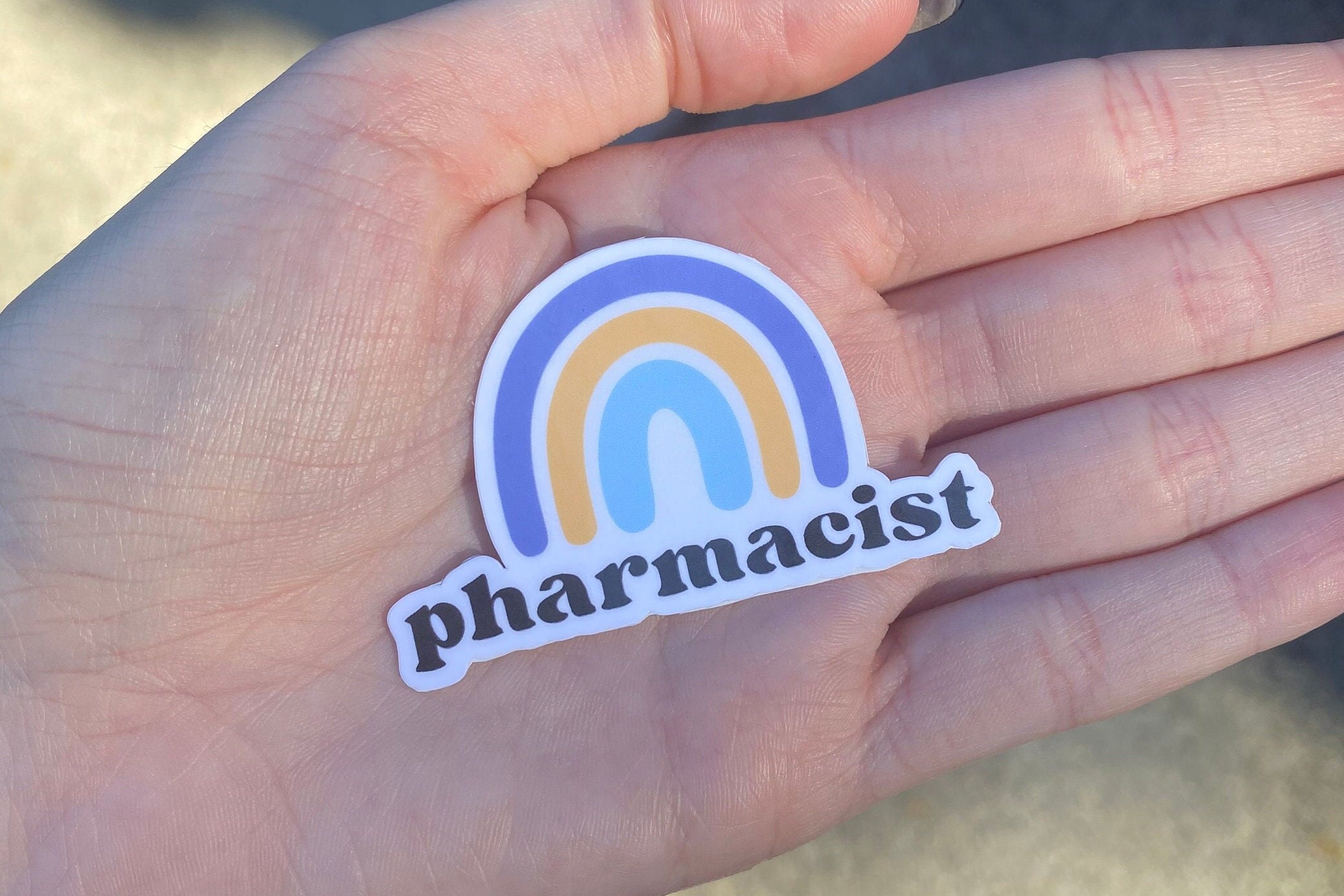 Pharmacist Sticker Rph Sticker Rainbow Sticker Pharmacy - Etsy