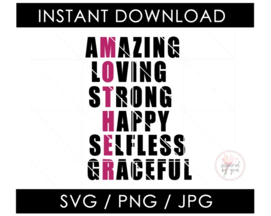 Mom SVG PNG JPG | Mother | Mother's Day | Mothers Day, | Happy Mother's ...