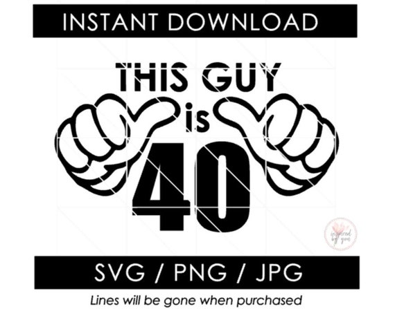 40th Birthday SVG Old Number 40 Old No. Forty 1982 - Etsy