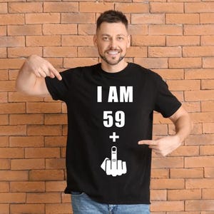 60th Birthday SVG | 59 +1 | 59 Plus 1 | Middle Finger | Sixty Bday ...
