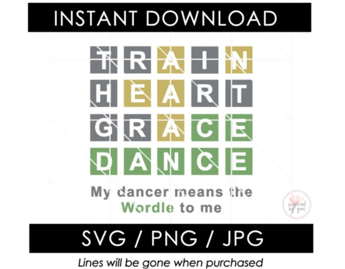 Wordle Dancer SVG Dance Mom Daughter Train Heart Grace | Etsy