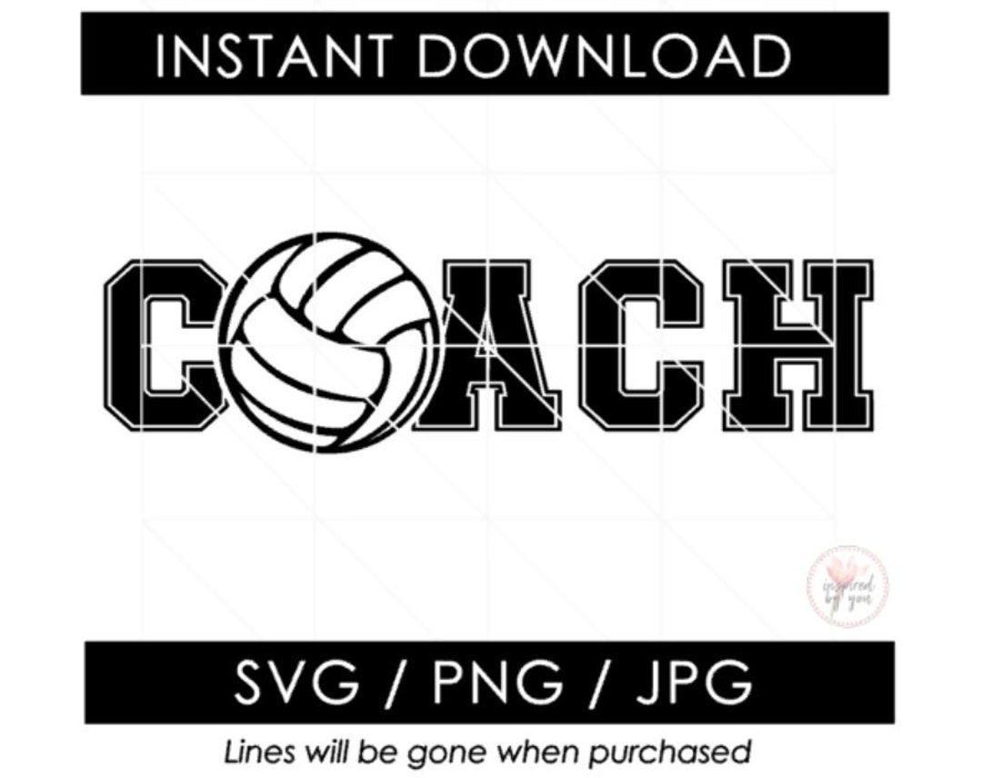 Volleyball Coach SVG | Netball Spike PNG | Fun Coach Tshirt Design ...
