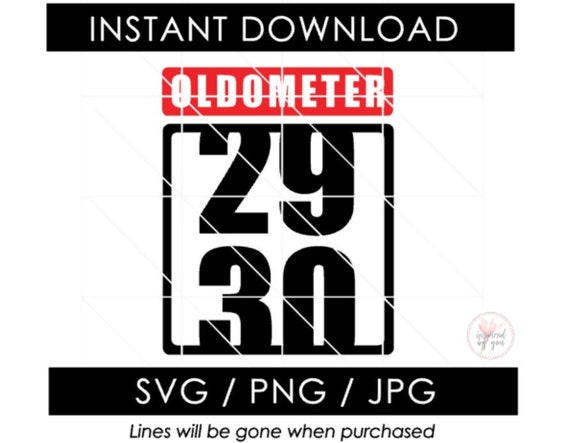 30th Birthday SVG Oldometer Oldometre 1992 Sixty | Etsy