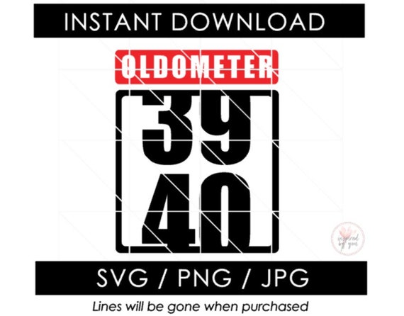 40th Birthday SVG Oldometer Oldometre 1982 Sixty | Etsy