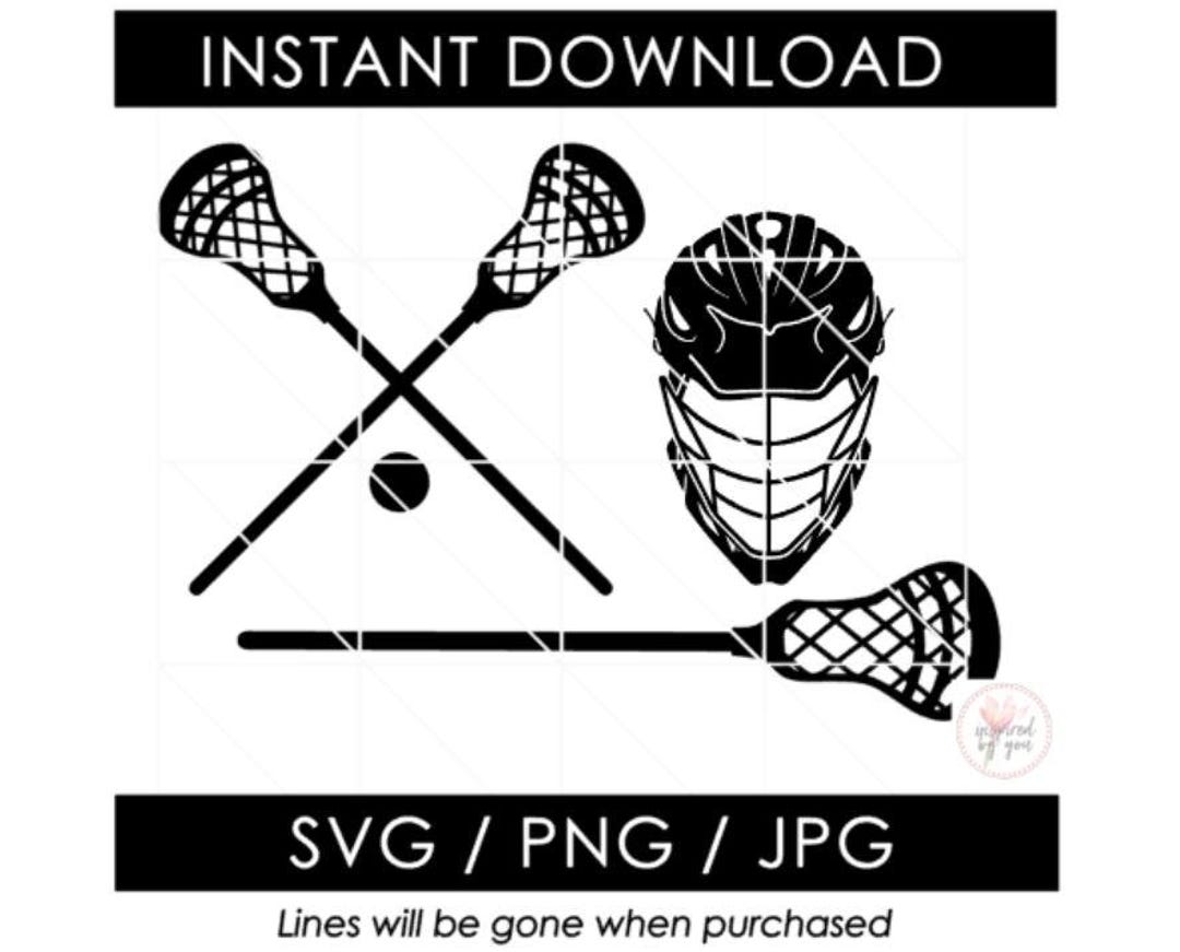 Lacrosse Equipment SVG | LAX Stick Puck Helmet PNG | Sports Coach ...