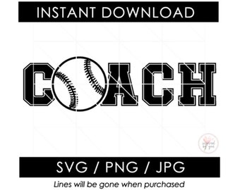Baseball Coach SVG Dxf Jpg Png Eps Baseball Coach Cut - Etsy