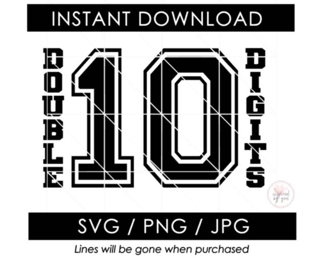 10th Birthday SVG | Double Digits PNG | 10th Birthday Quote JPG | 10 ...