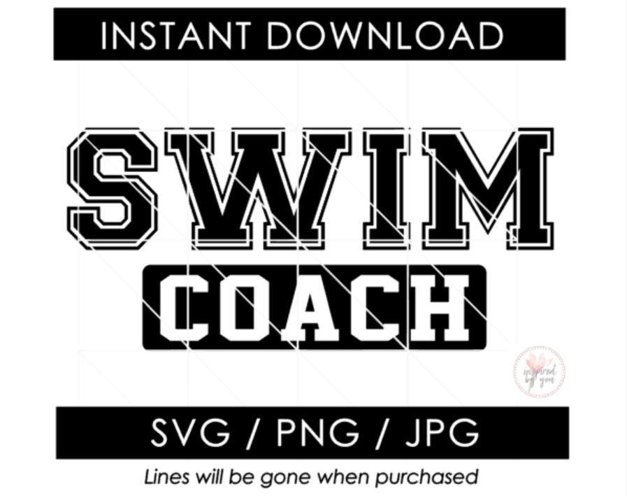 Swim Coach SVG | Swim Strokes Breast Back Fly Free PNG | Fun Coach ...