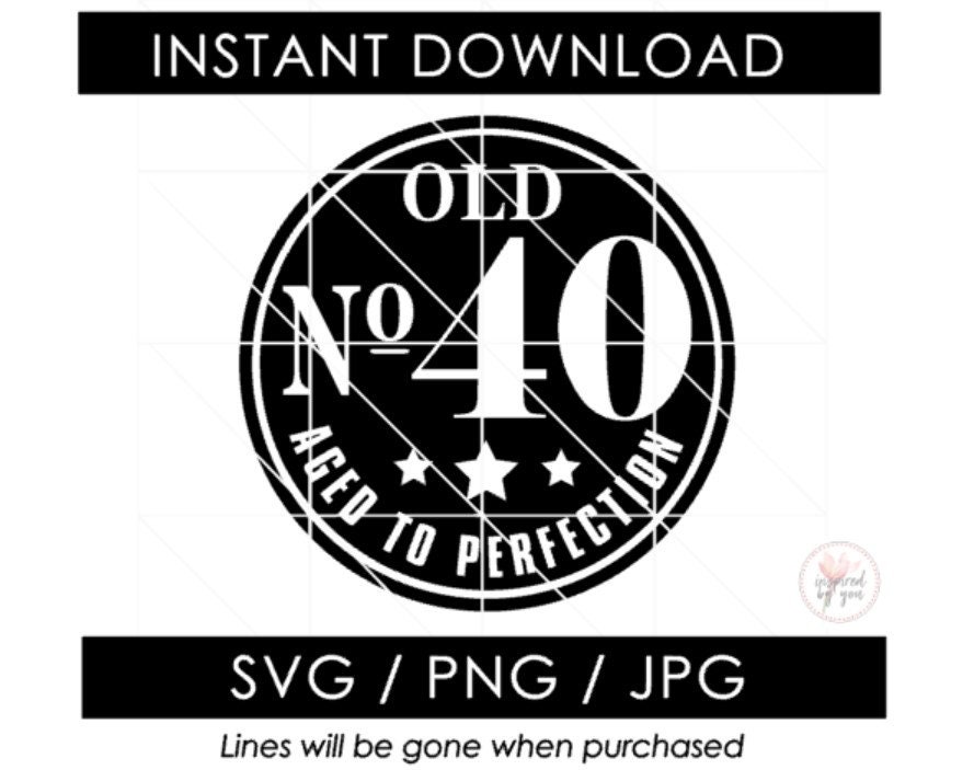 40th Birthday SVG Old Number 40 Old No. Forty 1982 - Etsy