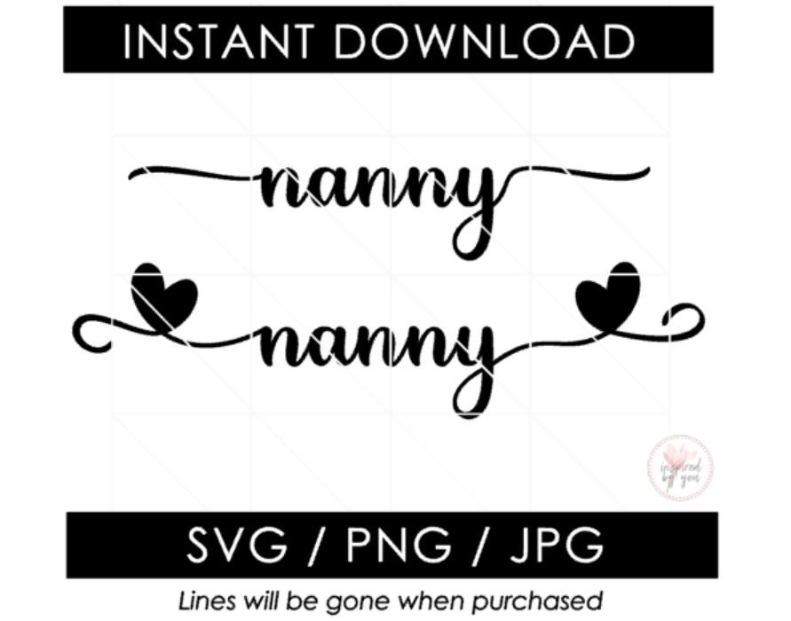 Nanny SVG Mothers Day Gift Ideas PNG Perfect for T Shirt - Etsy