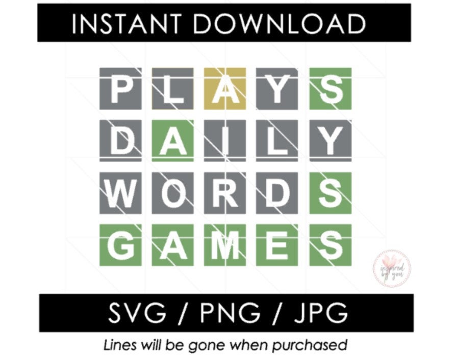 Wordle SVG Plays Daily Word Games PNG Funny & Smart - Etsy