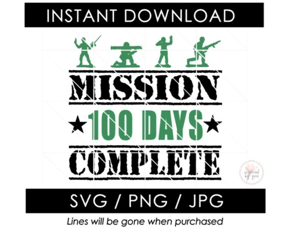 100 Days of School SVG Perfect for Tshirt Designs Mission | Etsy