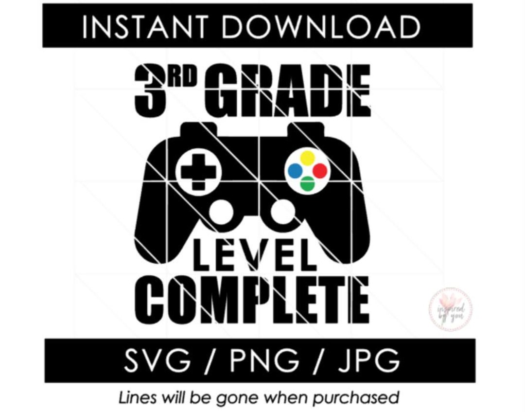 3rd Grade SVG | Game Over Third Grade PNG | Boy Last Day of School JPG ...