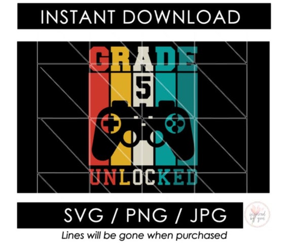 5th Grade SVG Fifth Level Unlocked Boy Back to School JPG - Etsy