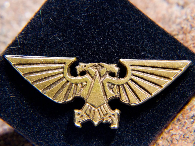 Double head Aquila / Eagle badge / Men women fine silver or | Etsy