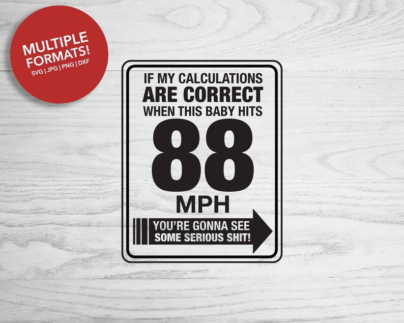 88 MPH Digital Download - Etsy