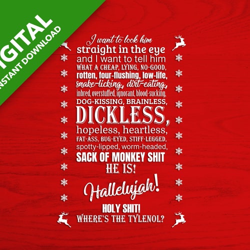 Christmas Rant Digital Download - Etsy Canada