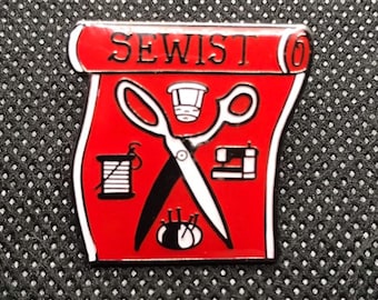 Rainbow Sewing Machine Enamel Pin Badge | Etsy