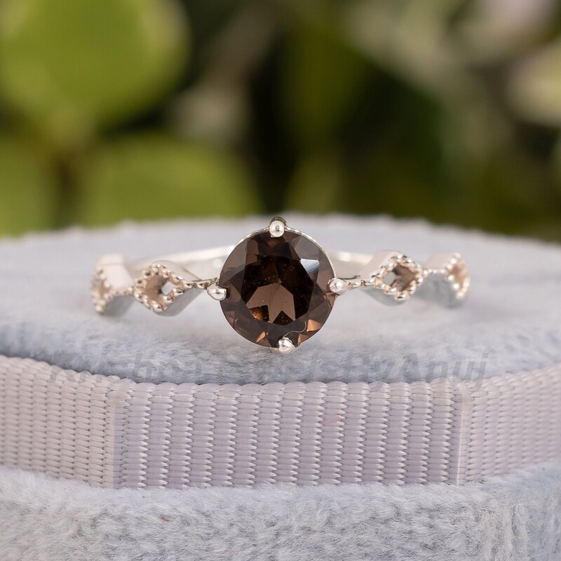 Smoky Quartz Ring - Etsy