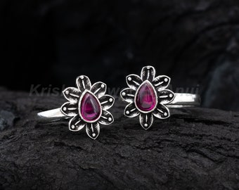 Gorgeous Peacock Toe Ring 925 Sterling Silver Toe Ring Toe Ring Pair Adjustable Toe Band Indian ...