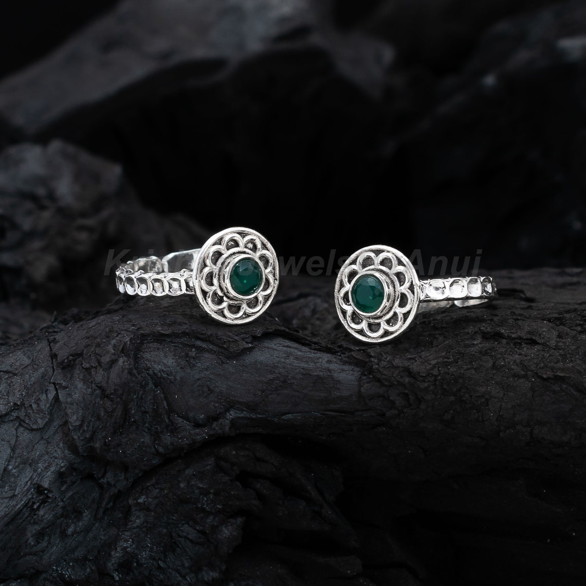 925 Sterling Silver Toe Ring Pair - Handmade Toe Band - Adjustable Toe ...