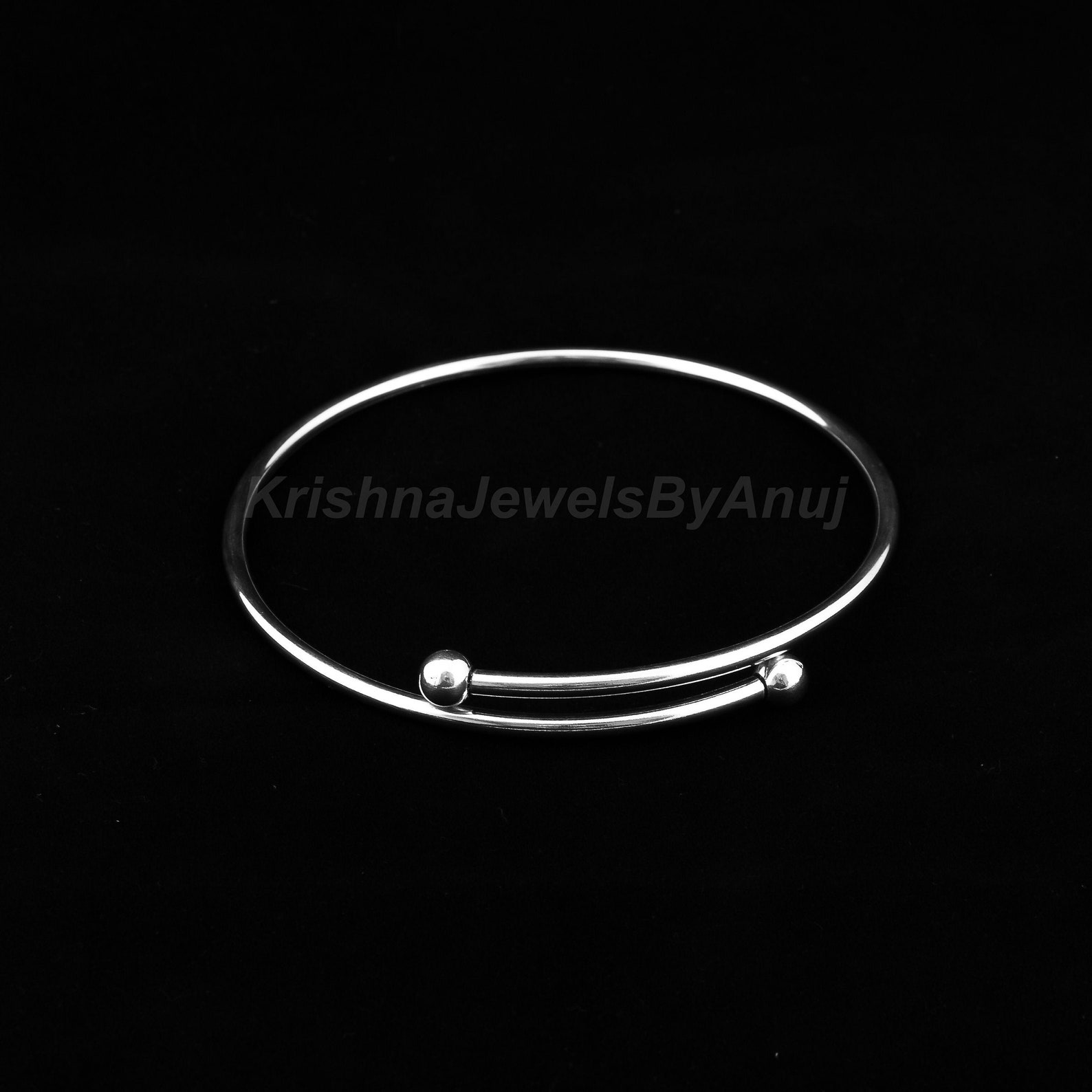 925 Sterling Silver Feet Ankle Bangle - Oxidize Silver Flexible Feet ...