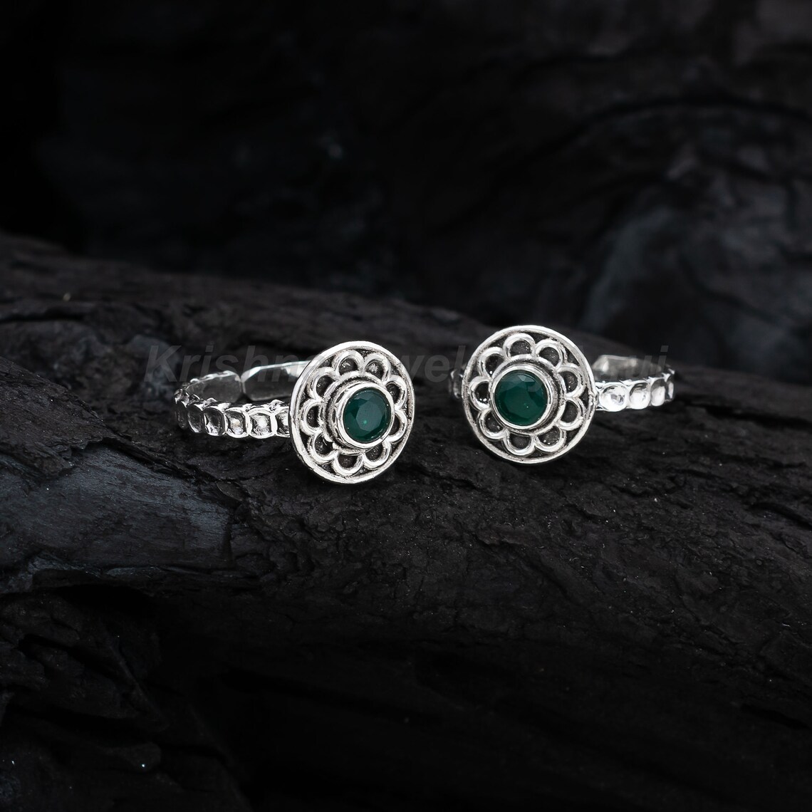 925 Sterling Silver Toe Ring Pair - Handmade Toe Band - Adjustable Toe ...