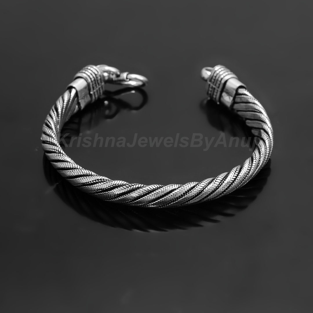 Elegant Snake Style Chain Bracelet for Men's - 925 Solid Sterling ...