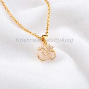 925 Sterling Silver Om Pendant - Aum Chain Pendant Necklace - Gift for ...