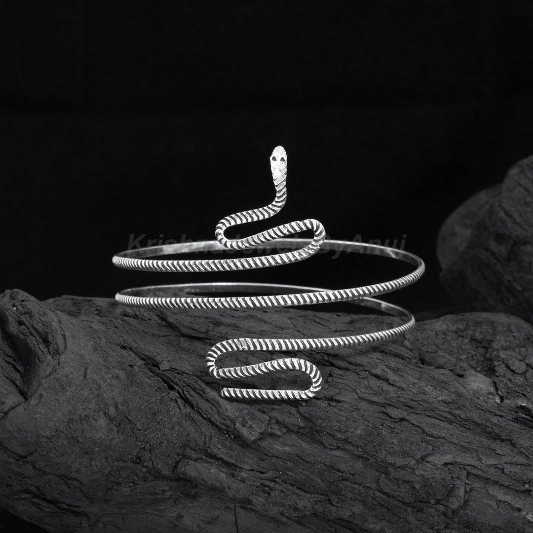 Snake Arm Cuff Bracelet - 925 Solid Sterling Silver Cuff Bracelet ...