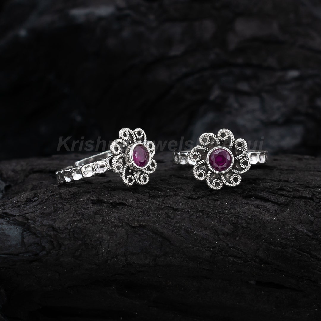 Beautiful Indian Toe Ring Pair 925 Sterling Silver Toe Ring Toe Ring ...