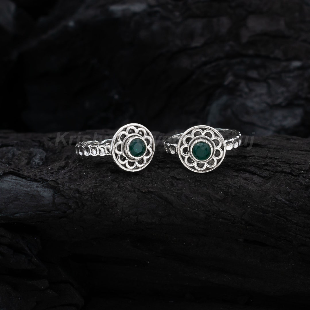 925 Sterling Silver Toe Ring Pair - Handmade Toe Band - Adjustable Toe ...