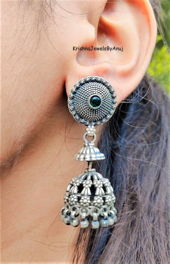 Oxidised dangle earrings store