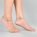 925 Sterling Silver Feet Ankle Bangle - Oxidize Silver Flexible Feet ...